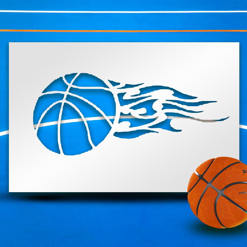 Amazon.com: Basketball Stencil for Painting on Wood, Canvas, Paper ...