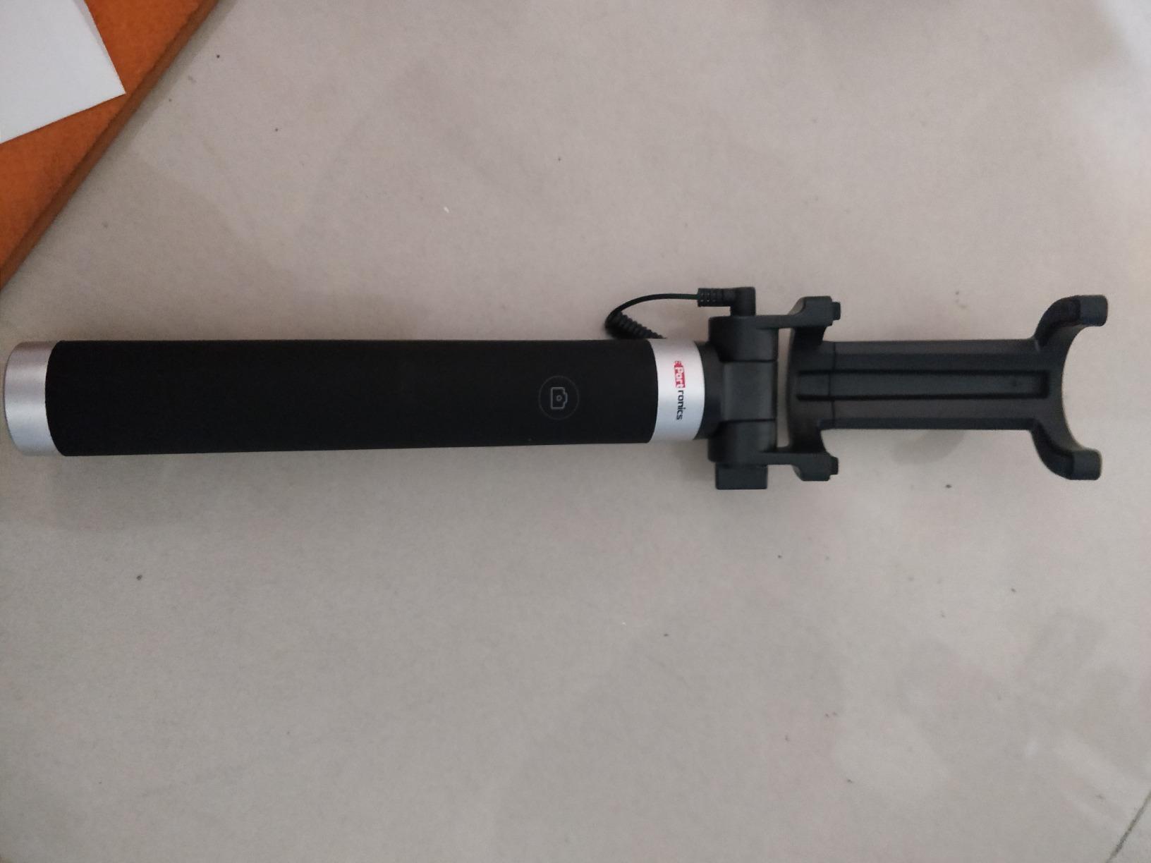 Portronics POR 853 Groupy Portable Wired Selfie Stick (Black) : Amazon ...