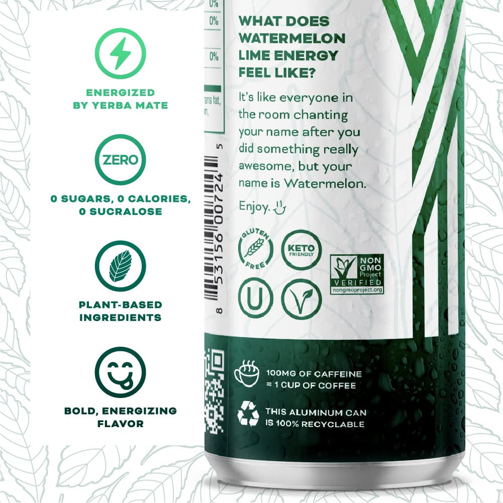Snapklik.com : Yerbae Energy Seltzer - NEW Watermelon Lime Flavor, 0 ...