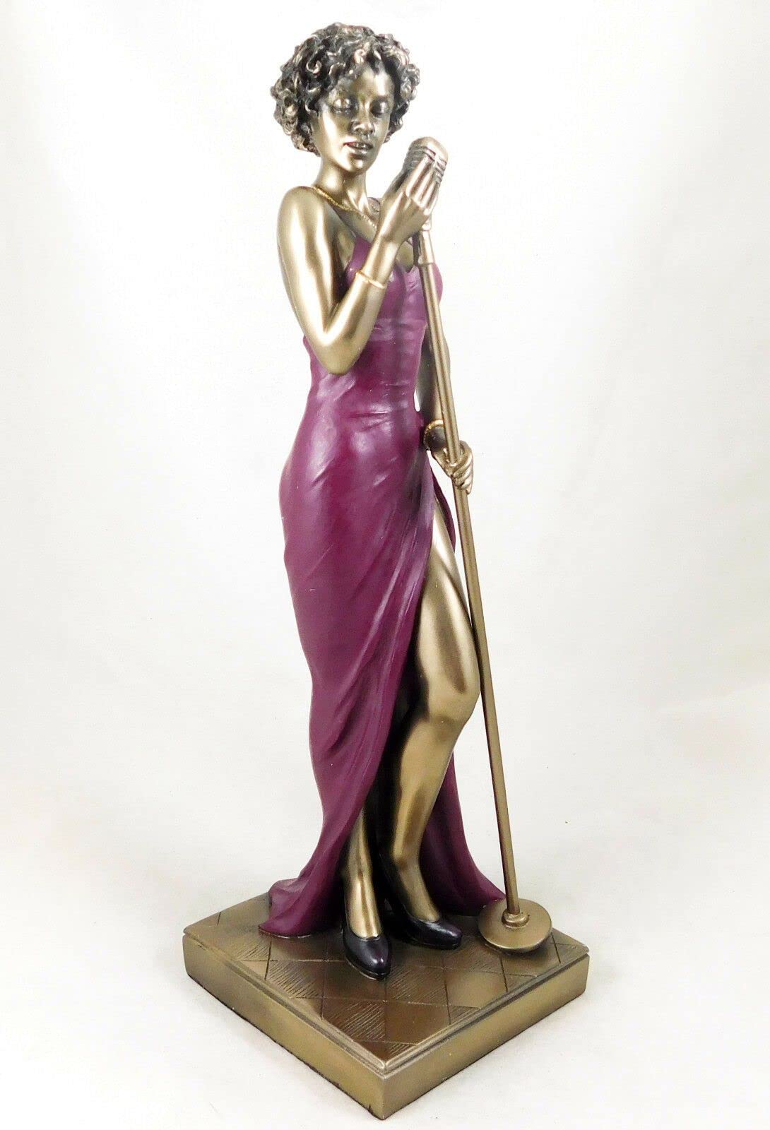 Amazon.com: 12.25 Inch Female Singer Cold Cast Decorative Figurine ...