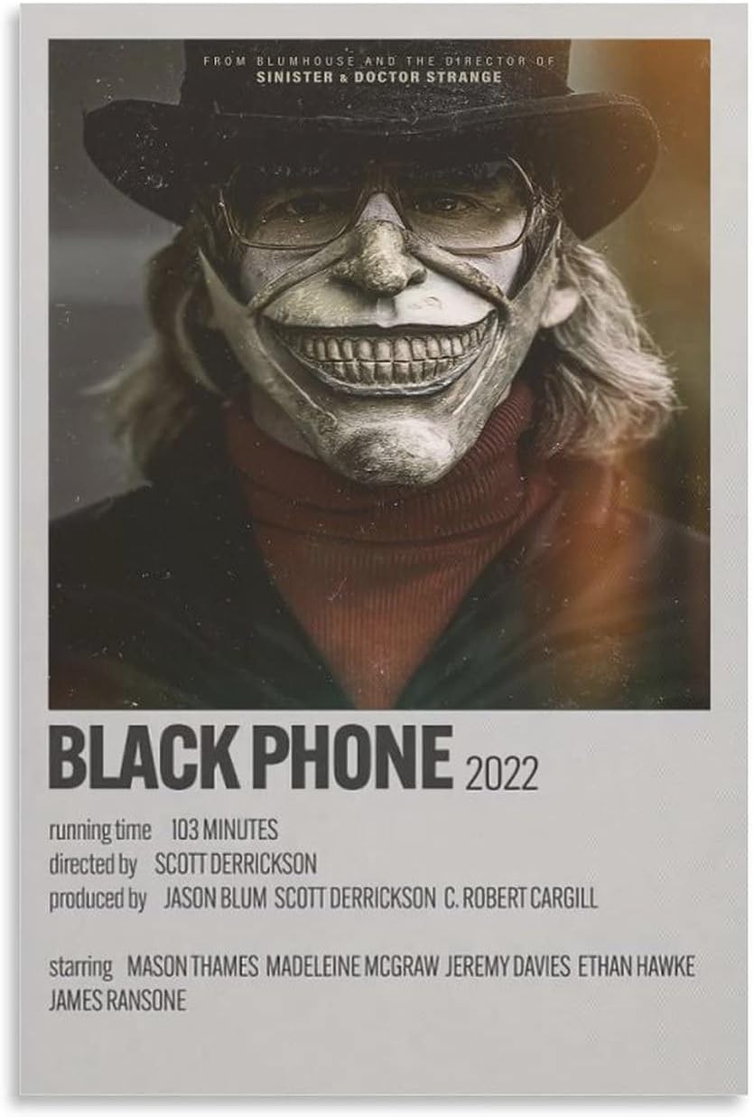 Amazon.com: LEUEE 2022 New Horror Movie Poster The Black Phone Poster ...