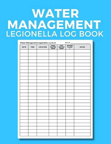 Water Management Legionella Log Book: Water Management Legionella ...