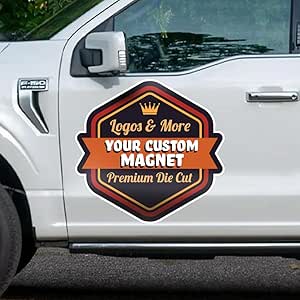 Amazon.com: Die Cut Custom Car Magnet Sign | Personalized Logo for Your Car Van Truck ...