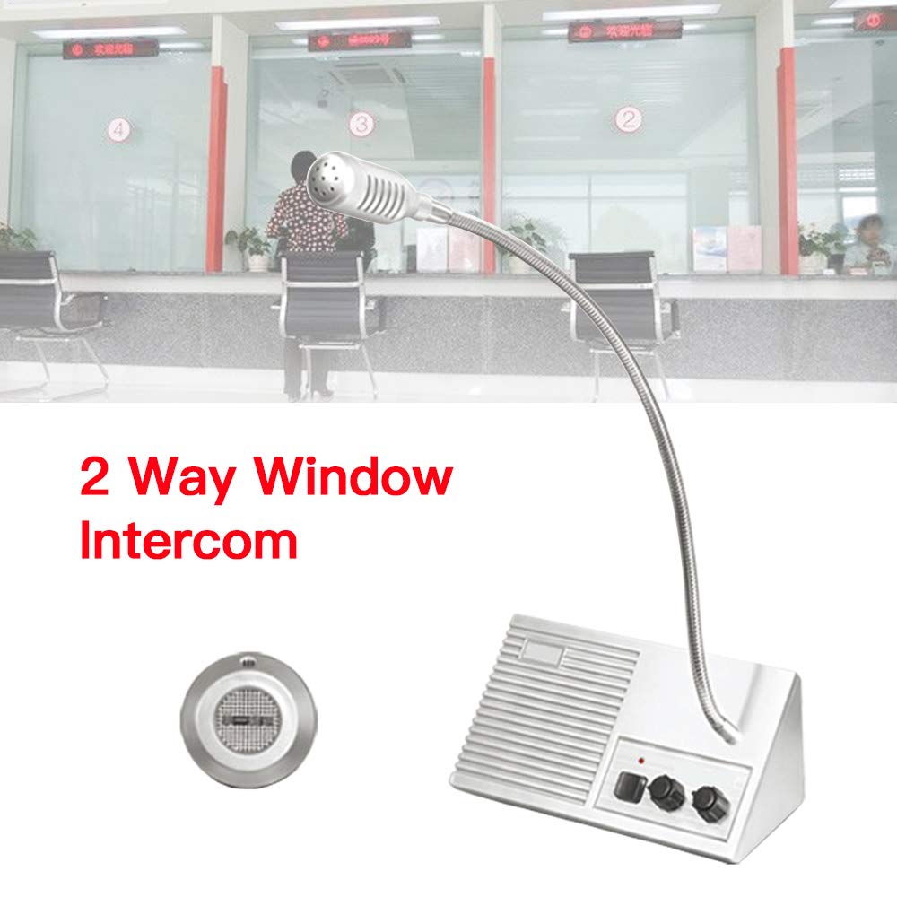 Riiai Dual Way Counter Intercom Window Speaker System Window Glass ...