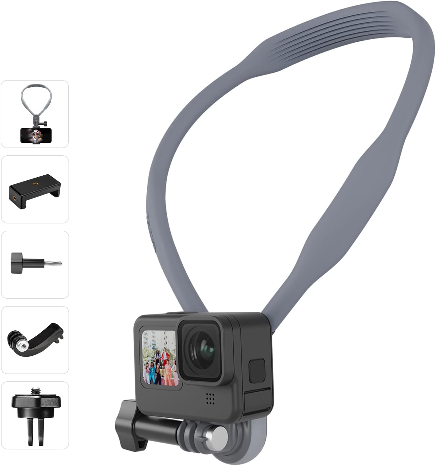 Amazon.com : TELESIN Magnetic Neck Mount Kit with Phone Clip Vertical ...
