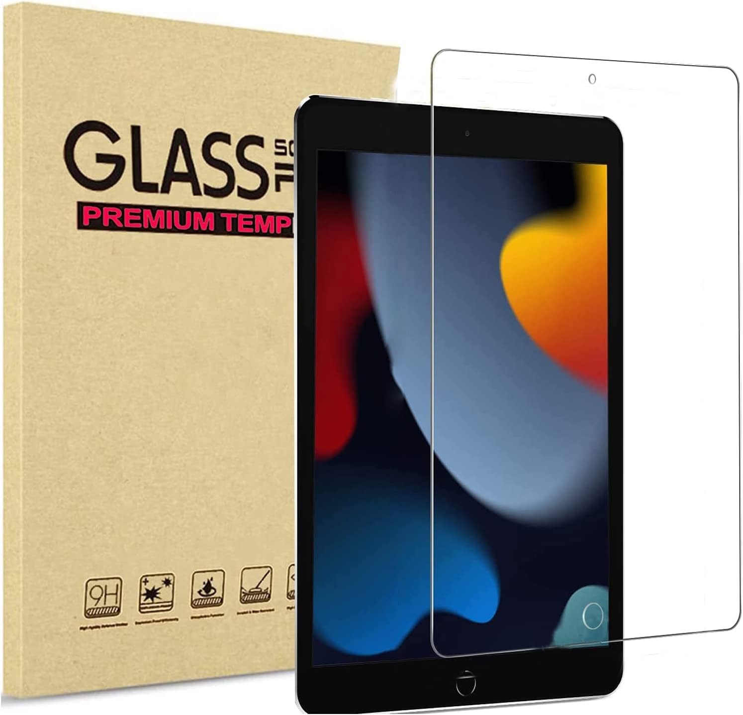 Lnuyefn Screen Protector For iPad 9th/8th/7th Generation iPad 10.2 ...