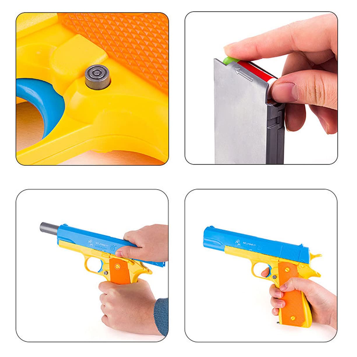 qqqqqq Toy Gun Colt 1911 Toy Gun with Tactical Gun Holster Bullet Gun ...