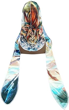 Amazon.com: CROWN Art Silky Anime Durag with Long Wide Tails and ...