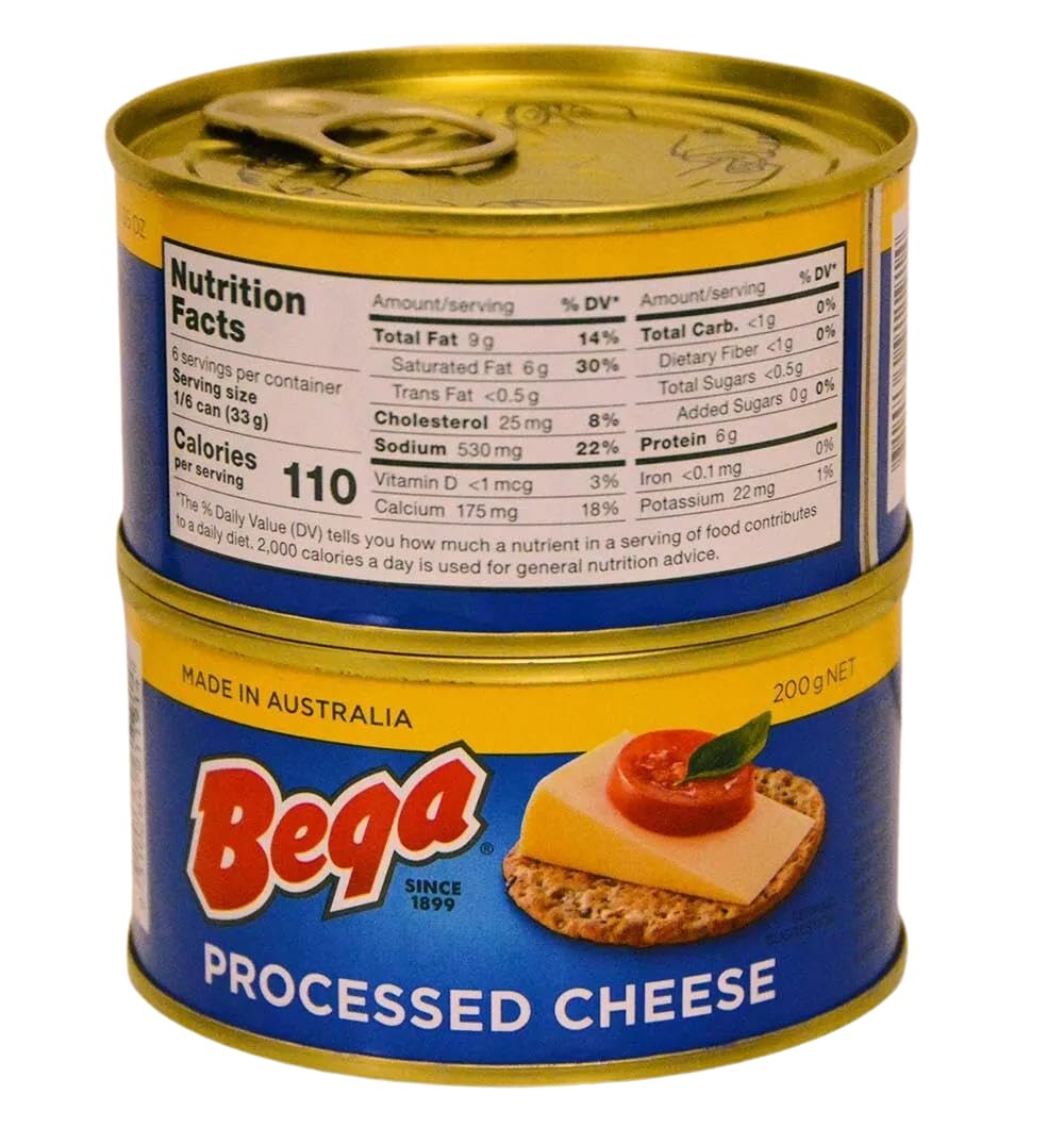 Amazon.com: Bega Canned Australian Processed Cheese, 200g (7.05 oz ...