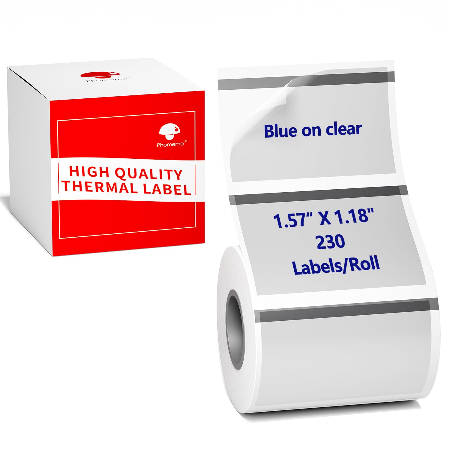 Amazon.com : Phomemo Thermal Labels-Transparent Labels M110 Labels for ...
