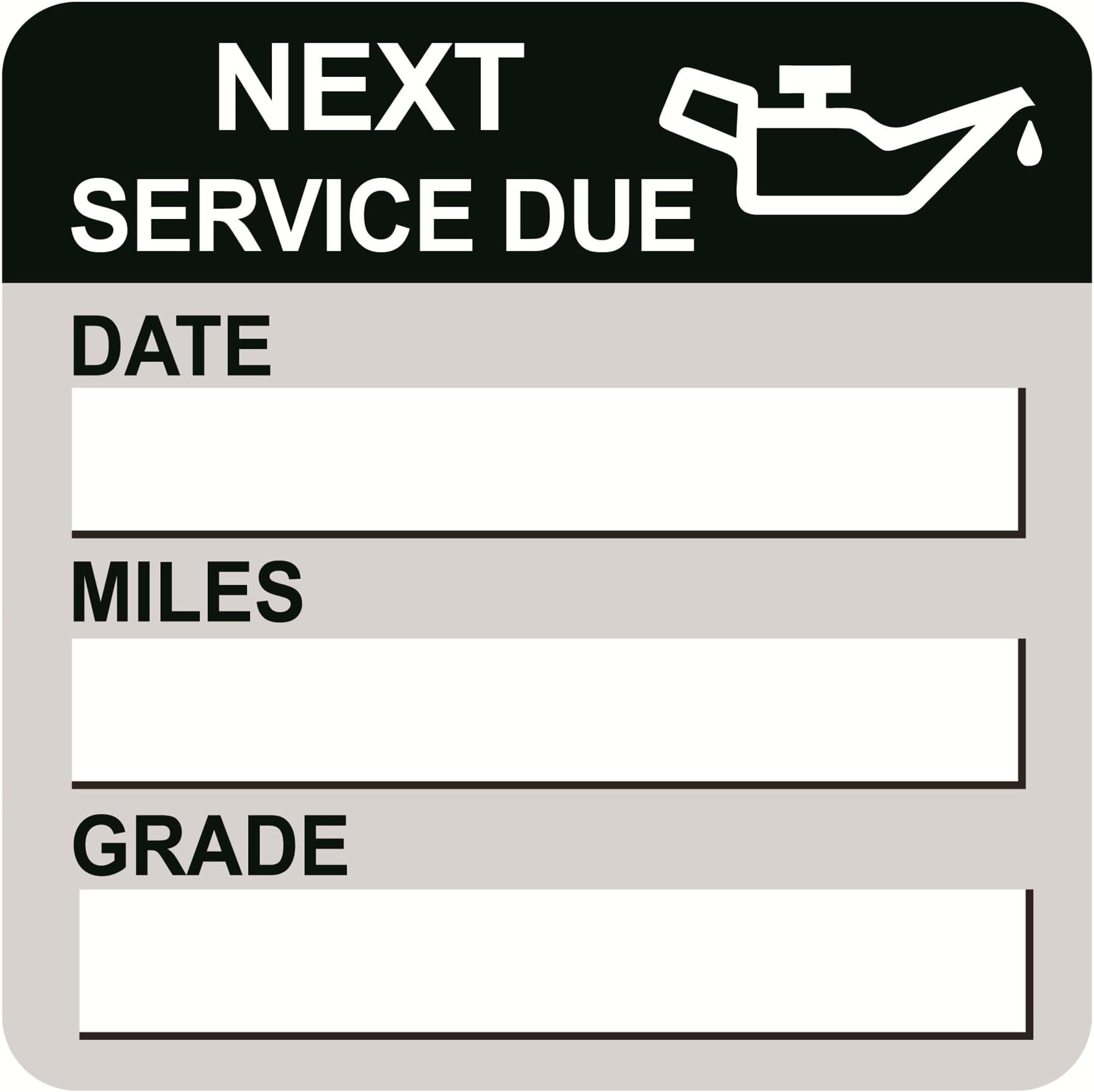 Amazon.com - Oil Change Sticker Static Cling, 2 inch 60pcs Truck Black ...