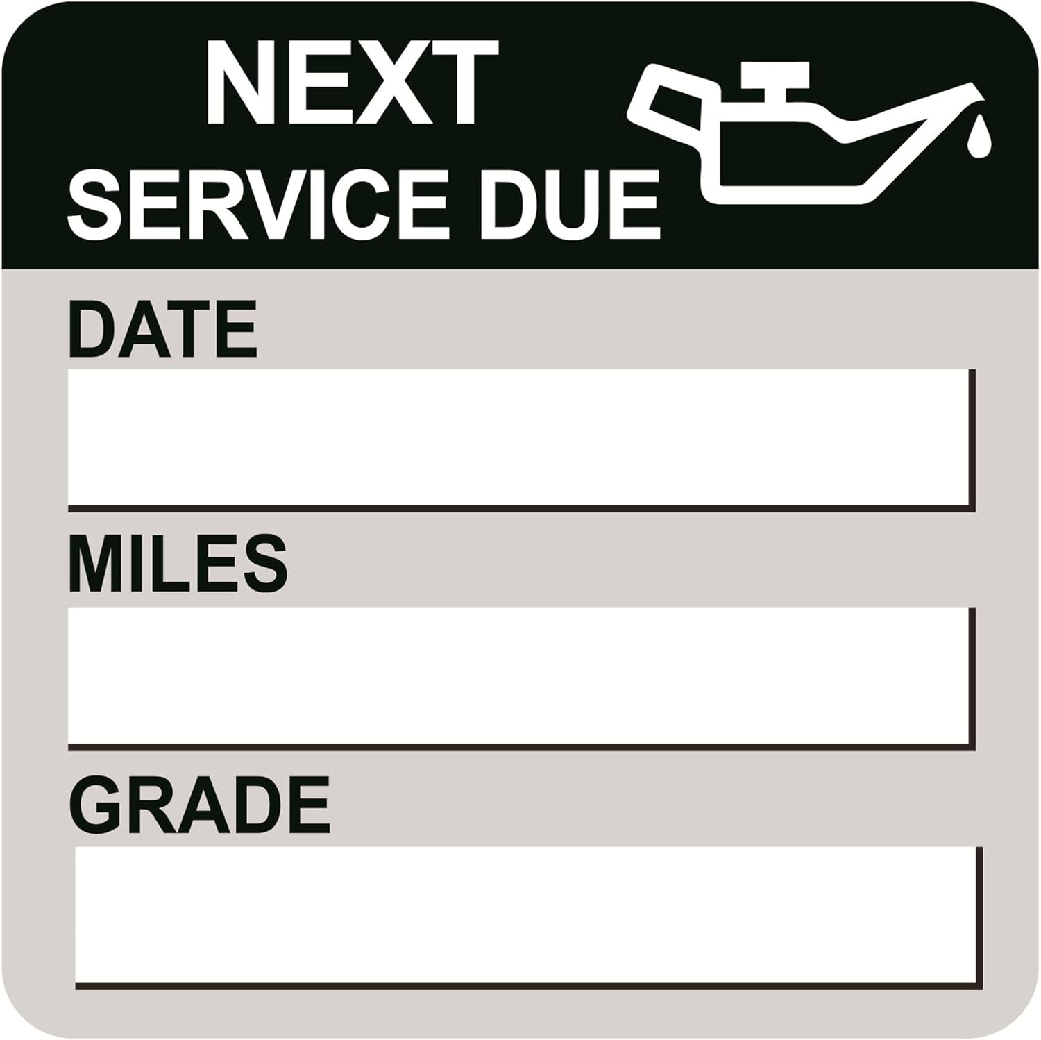 Amazon.com - Oil Change Sticker Static Cling,2inch 60pcs Black Service ...