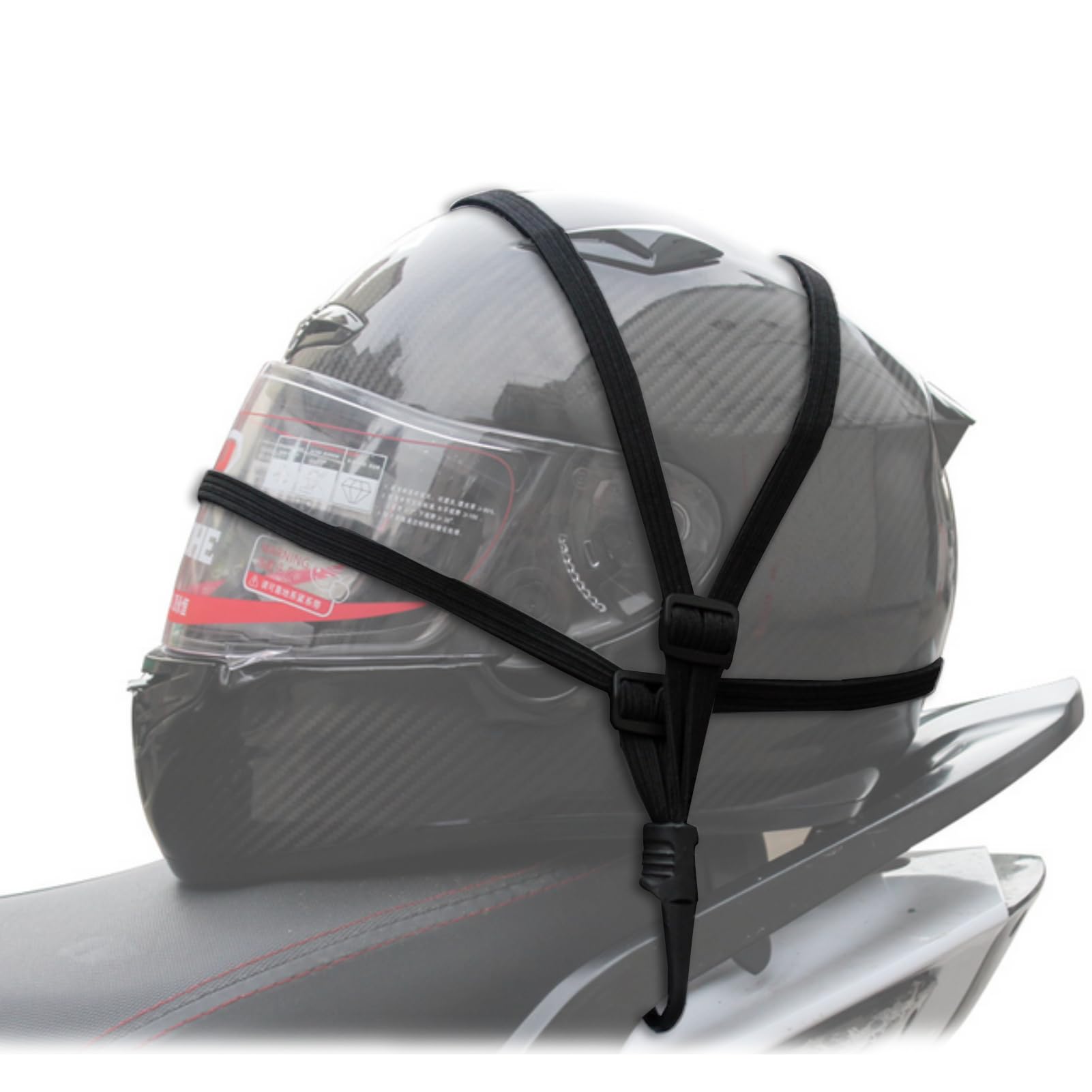 Amazon.com: Motorcycles Mesh Helmet Rope, Black Helmet Rope BSDDP ...