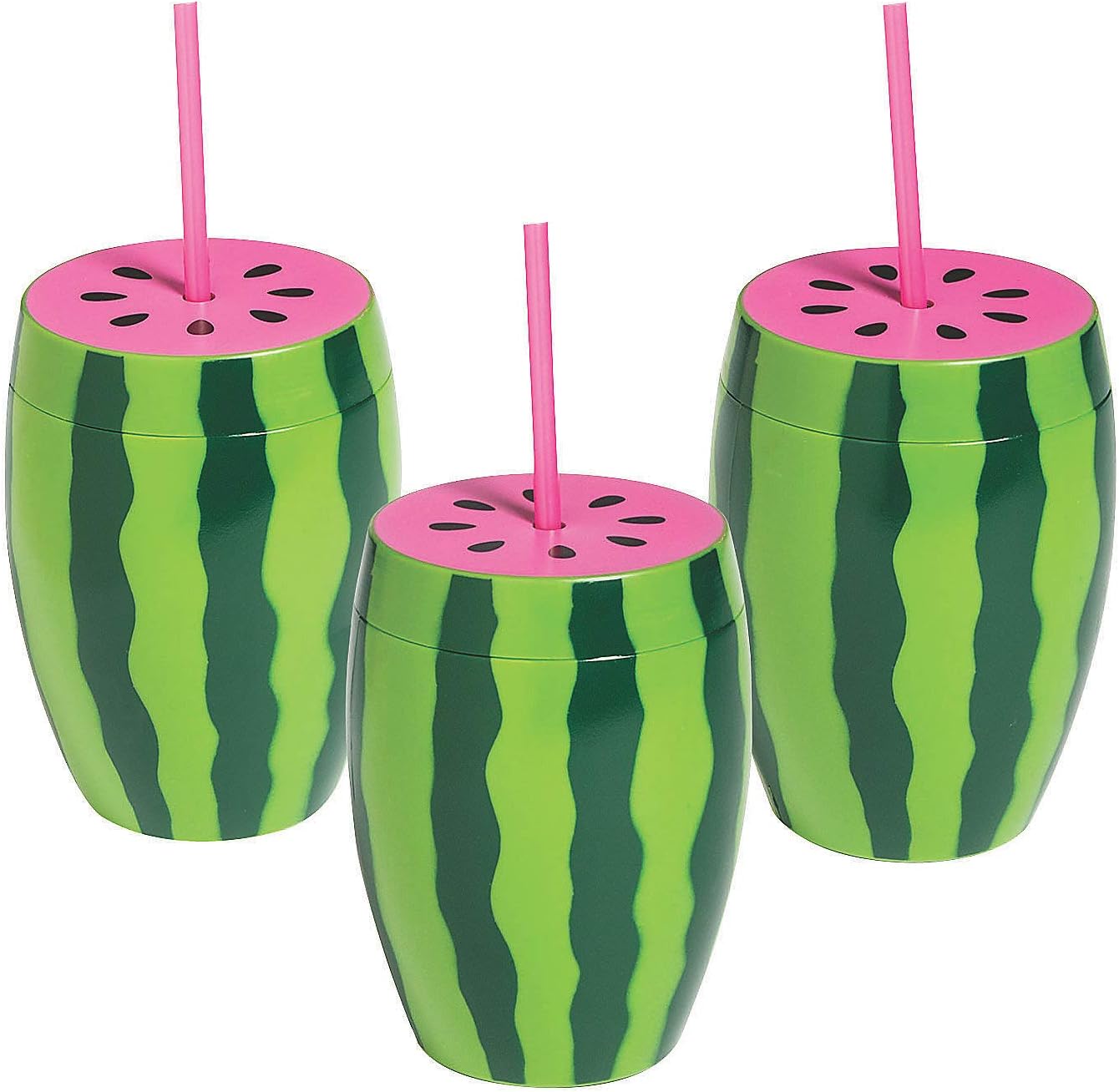 Amazon.com: Fun Express Set of 6 Pieces Watermelon Shaped Cups with ...