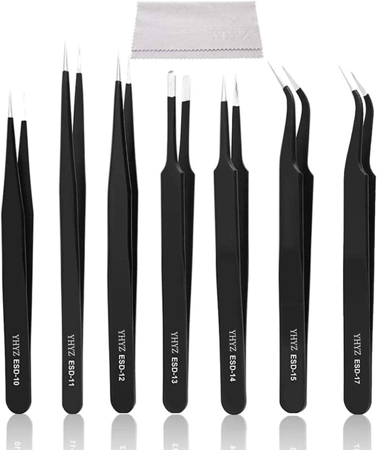 Amazon.com: Precision Tweezers Set - 6PCS Anti Static ESD Industrial ...