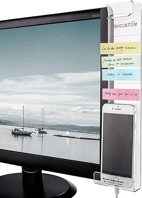 Amazon.com : Computer Monitor Memo Board, 2 Pack Back Sticky Monitor ...