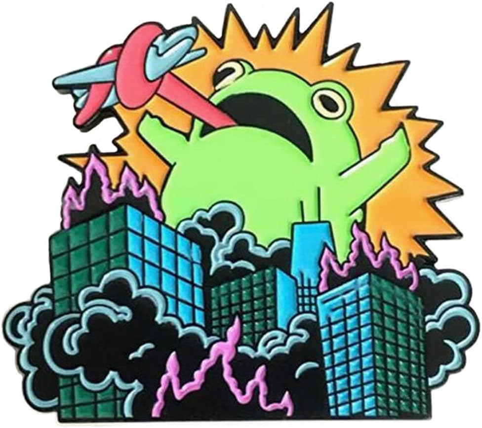 Amazon.com: Frog Monster Brooch City Explosion Badge Terror Amphibian ...