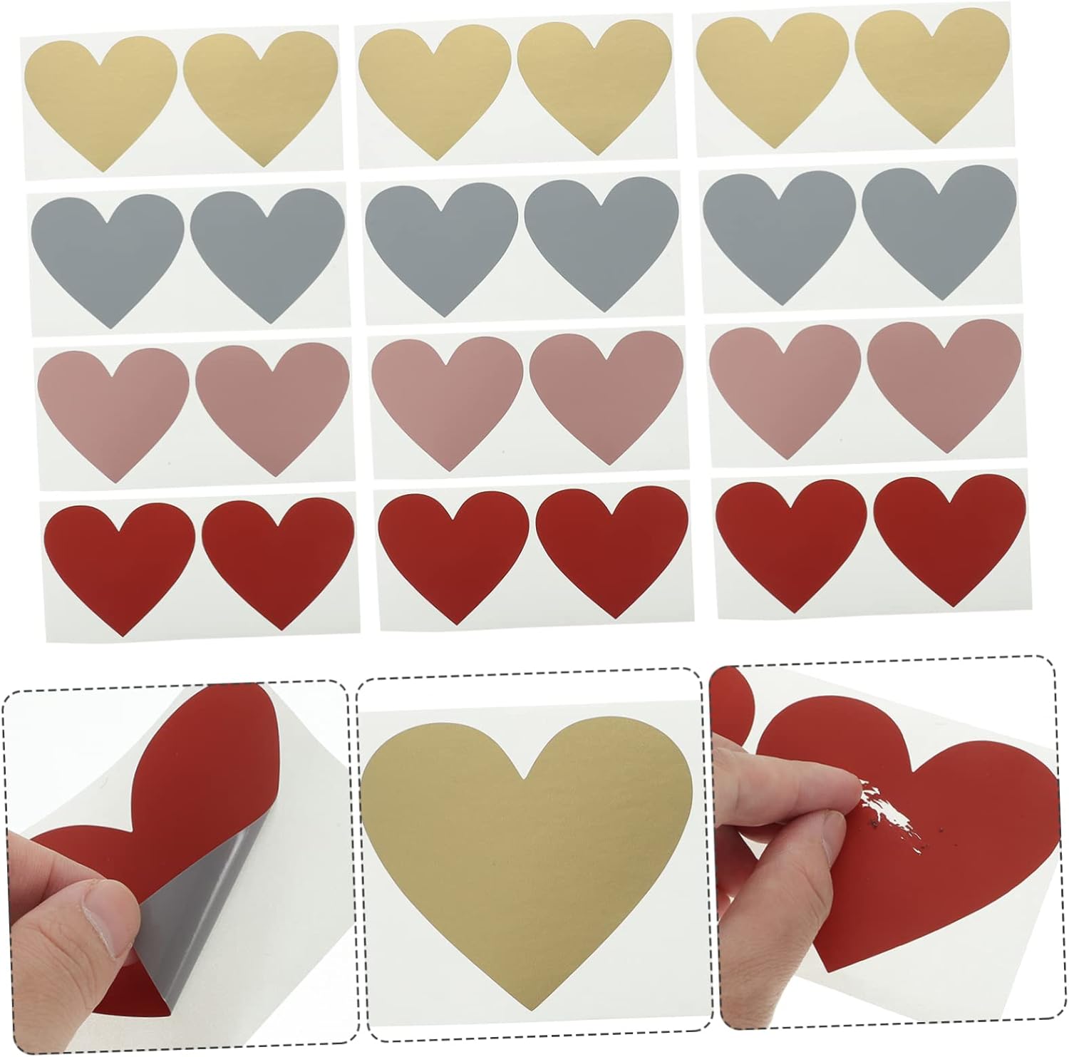 NUOBESTY 60 Sheets Scratch Coated Stickers Peel and Stick Stickers ...