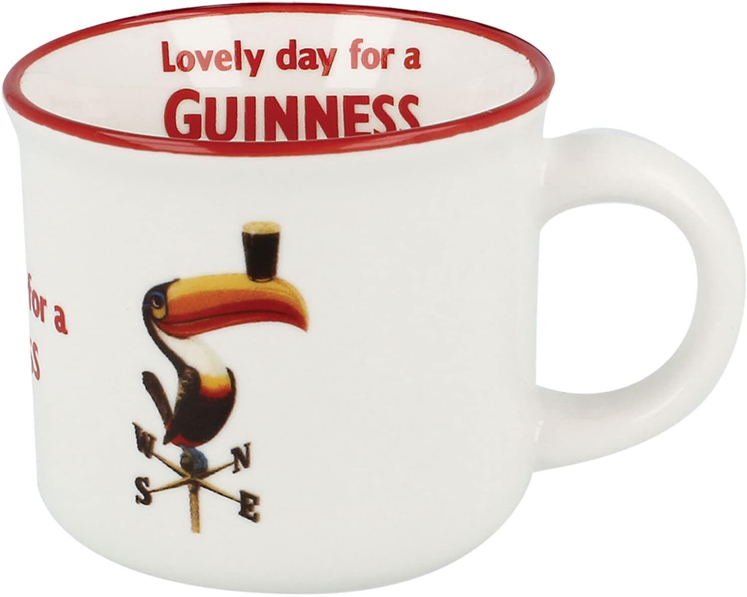 Ceramic Guinness White Espresso Mug With Toucan Label Design : Amazon ...