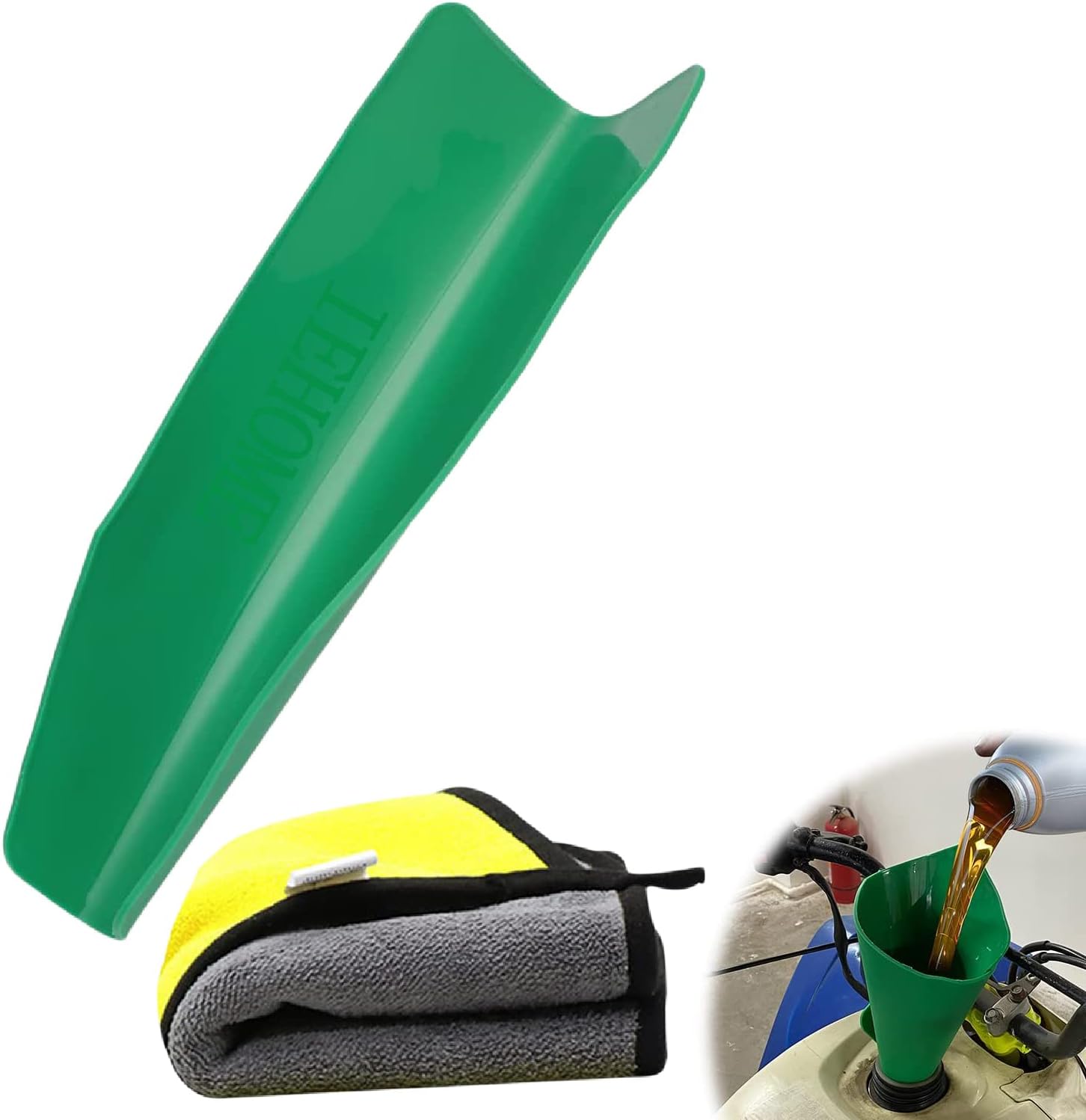 5 Pcs Plastic Fuel Funnels for Automotive Use, Wide Mouth Flexible Oil ...