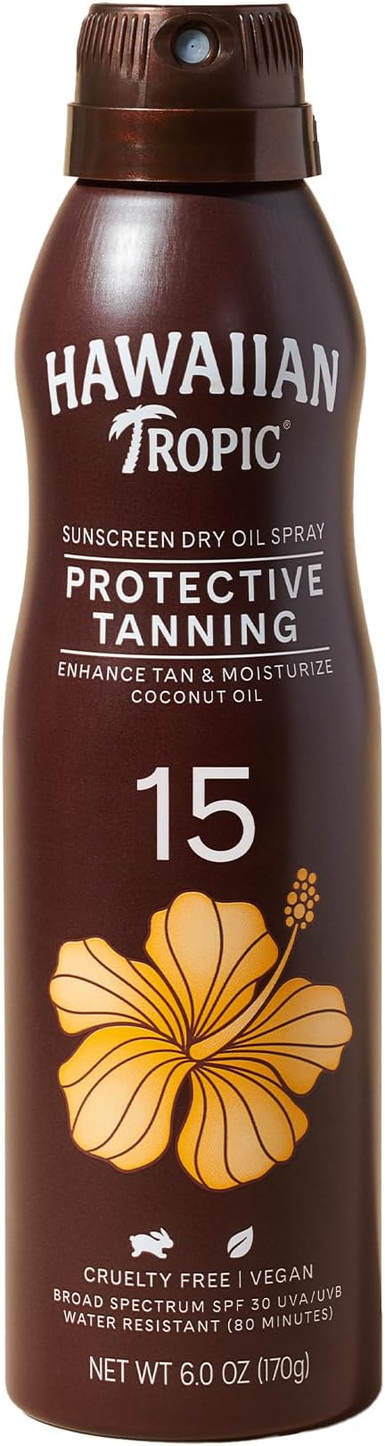Amazon.com : Hawaiian Tropic Tanning Dry Oil Clear Spray Sunscreen SPF ...