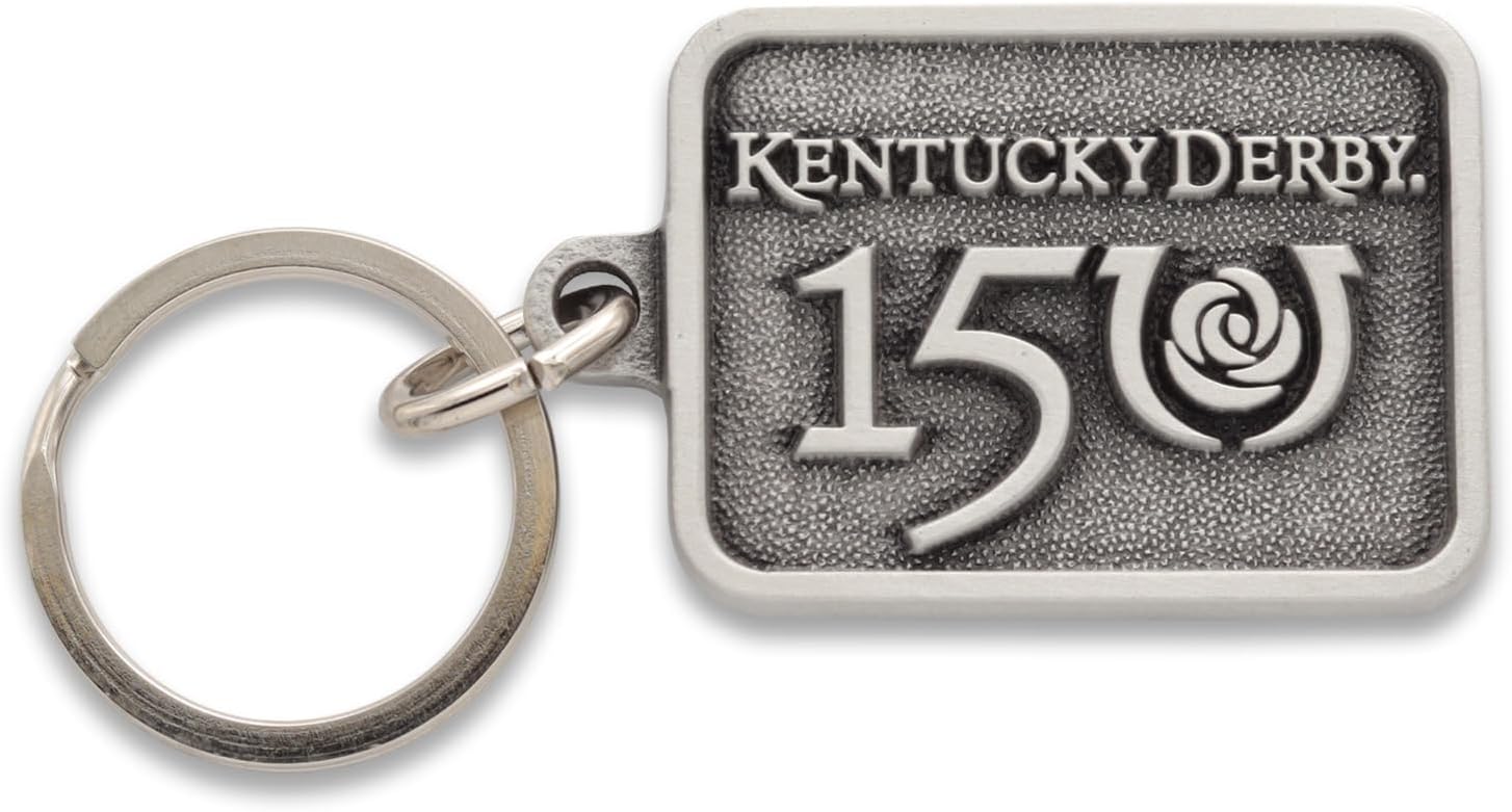 Amazon.com: Indiana Metal Craft Kentucky Derby 150 Logo Pewter Key Tag ...