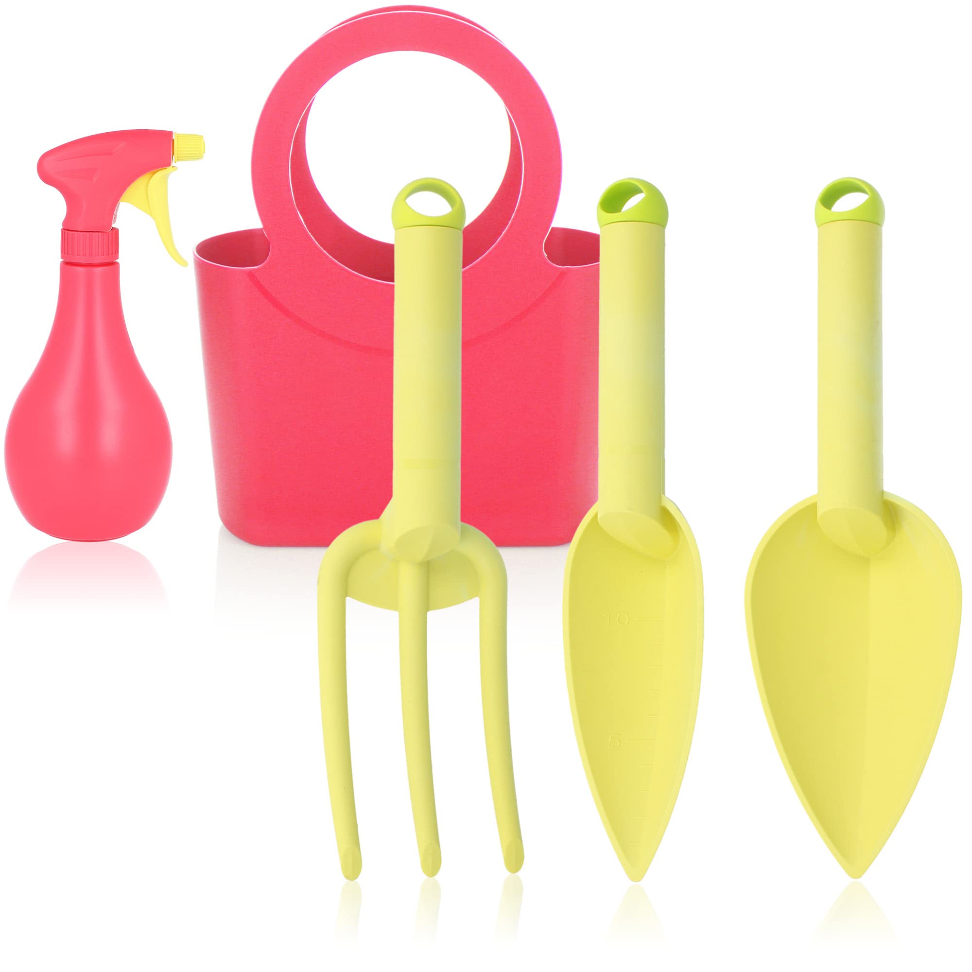 com-four® 5-piece garden tool set - flower shovel, plant trowel, flower ...