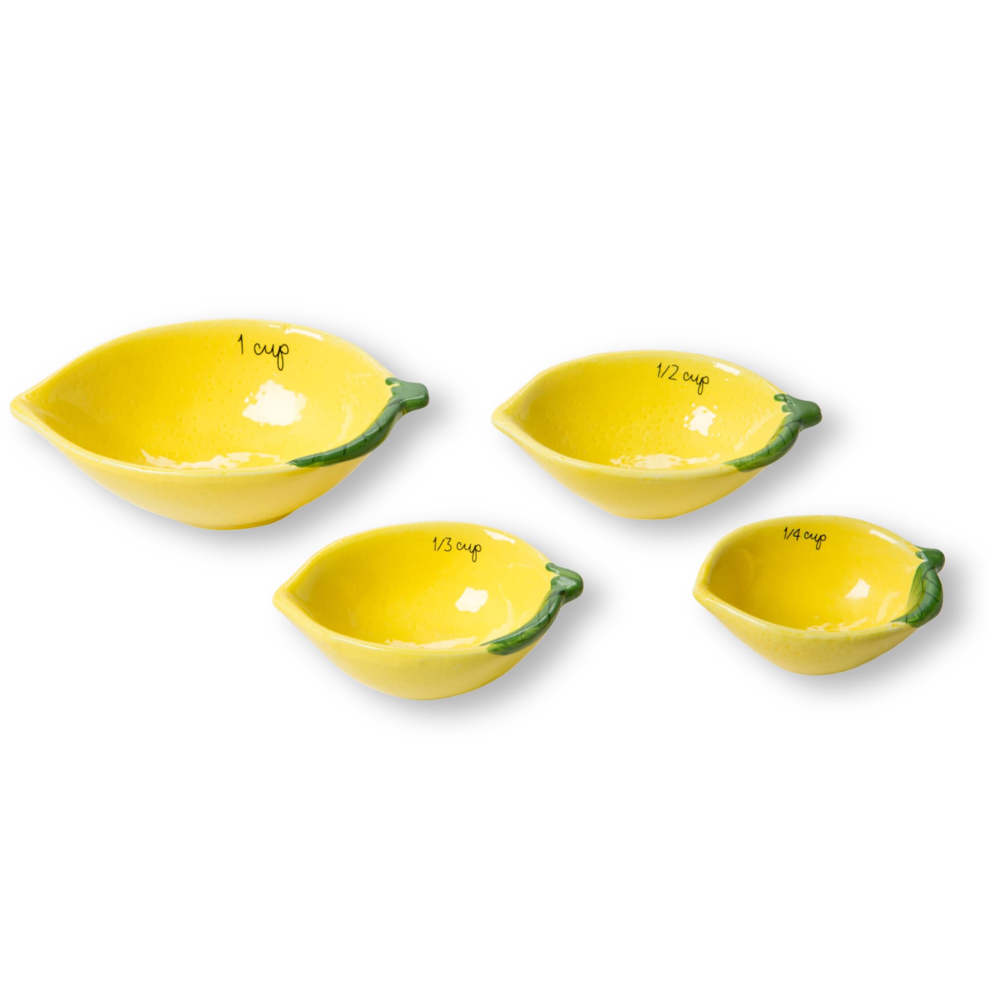 Snapklik.com : Lemon Ceramic Measuring Cups Set: Lemon Shaped Measuring ...