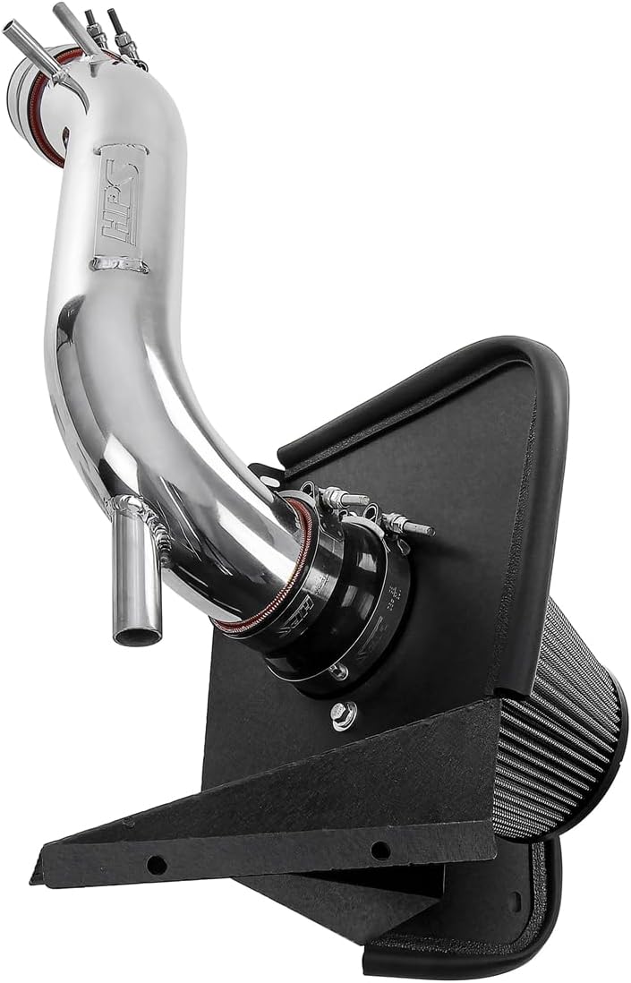 Amazon.com: HPS Performance Polished Air Intake Kit with Heat Shield ...