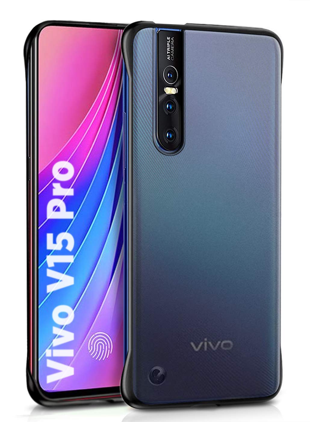 FLIPYOURCHOICE Vivo V15 Pro Case Frame-Less Design Hard Plastic Back ...