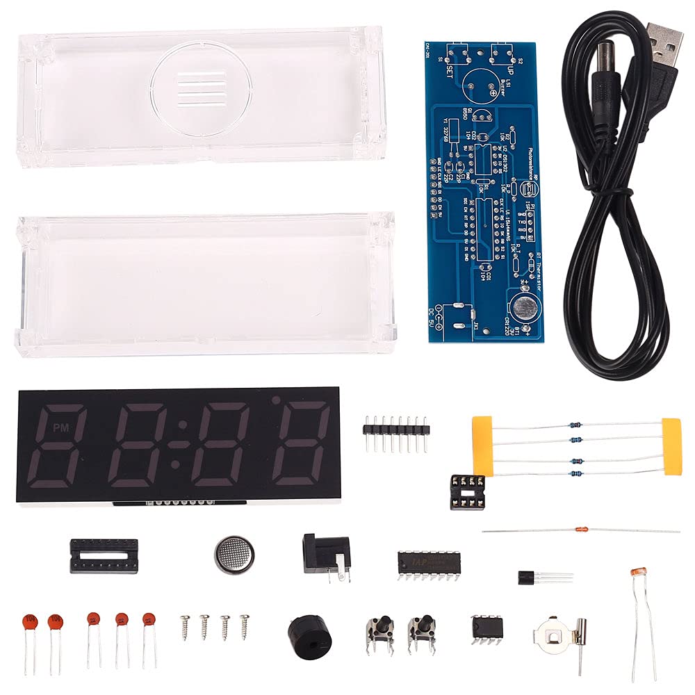 DC 5V RGB 4Bit Digital Electronic Clock DIY Kit User Manual