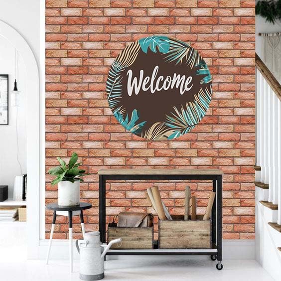 Snapklik.com : Snowsun Round Metal Sign Welcome Decor Retro Sign ...