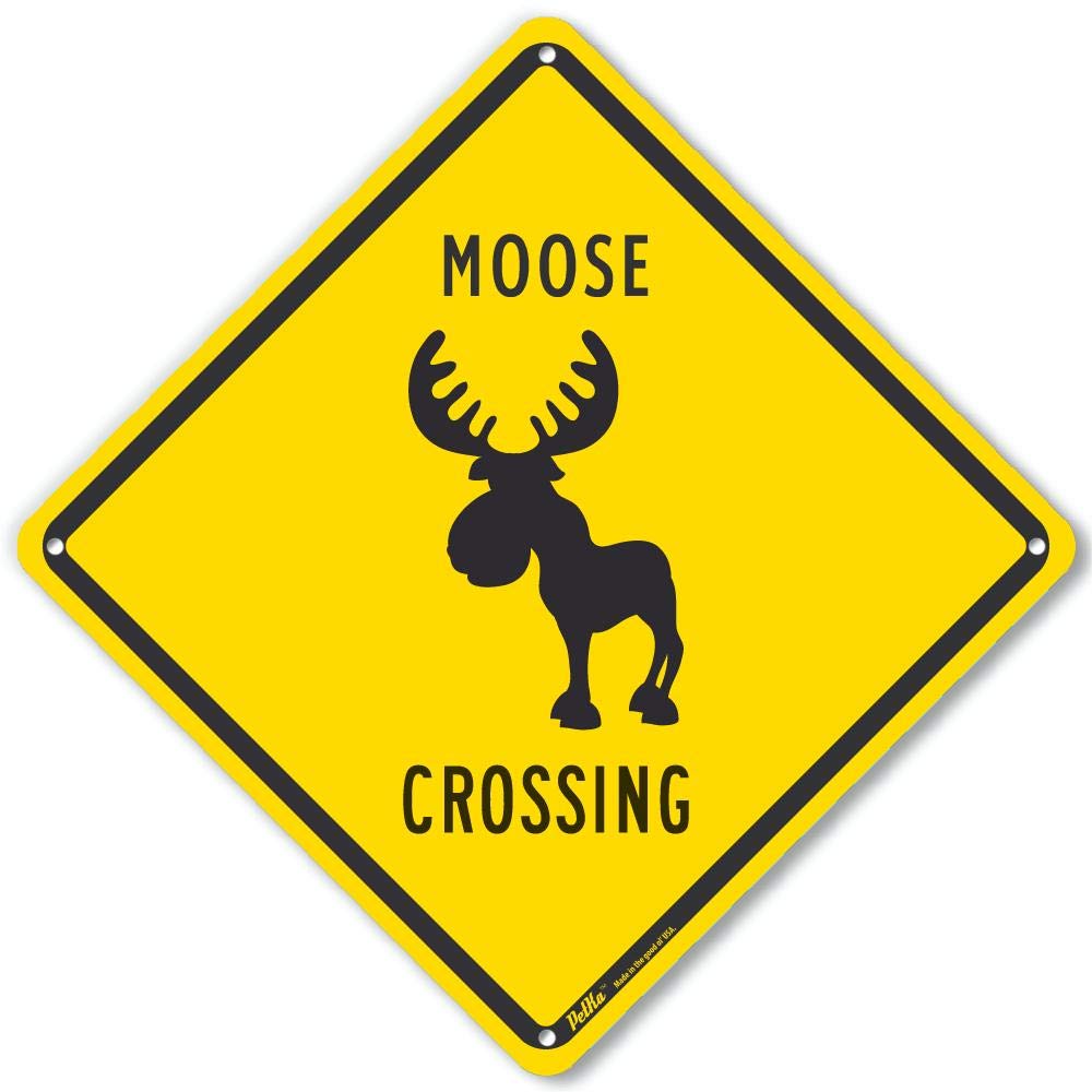 Moose Crossing Sign