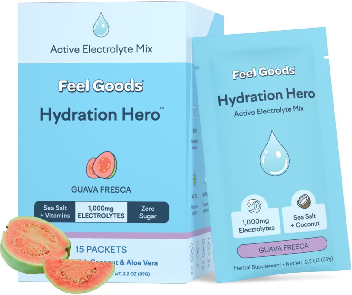 Amazon.com: Feel Goods Hydration Hero, 1,000mg Electrolytes Powder ...