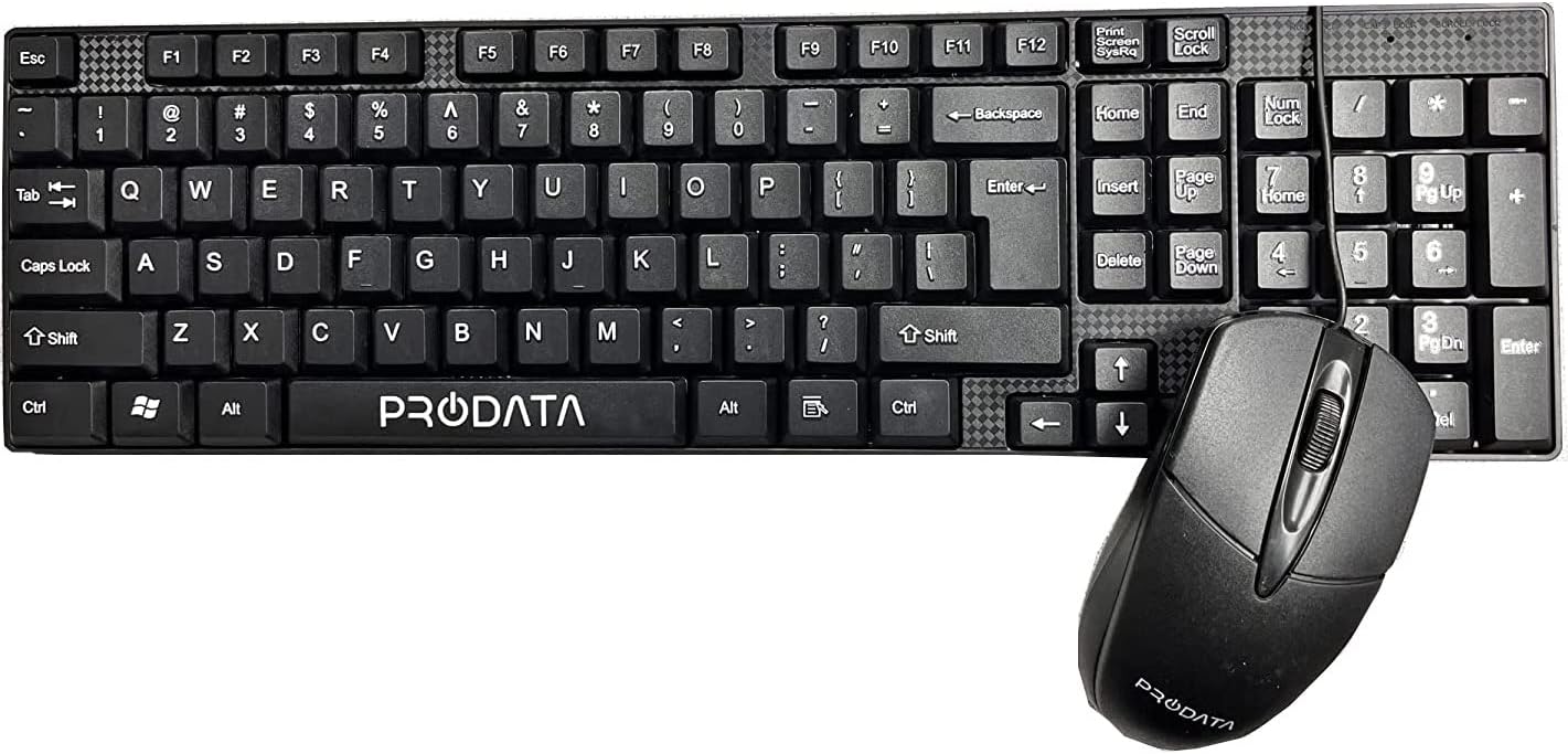ProData USB Wired Desktop Keyboard and Mouse Combo (English Layout ...