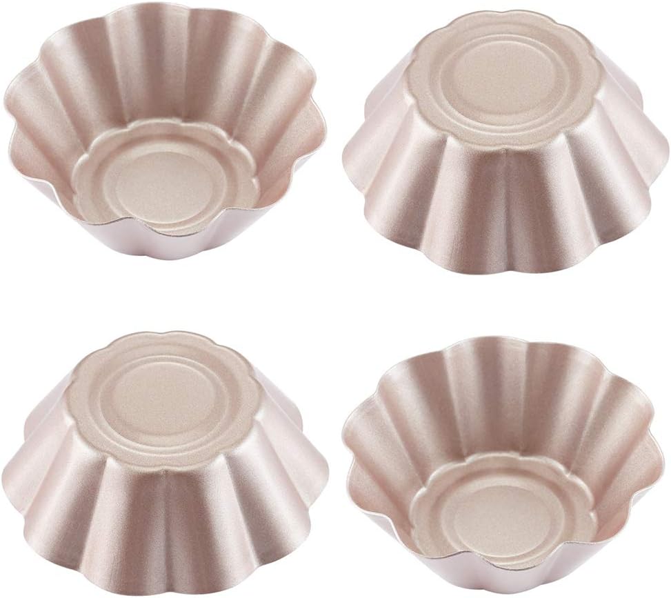 Amazon.com: CHEFMADE Mini Pudding Pan Set, 3-Inch 4Pcs Non-Stick Egg ...