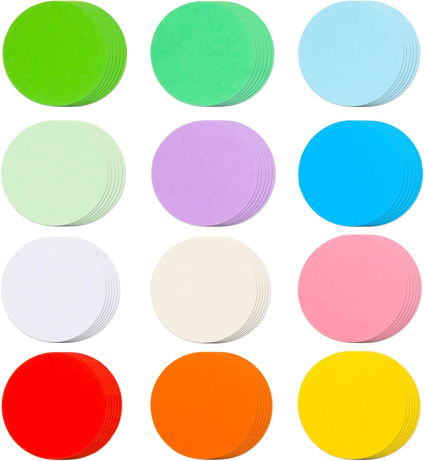 Amazon.com: 600 Pcs 2 Inch Round Cutouts Paper Circles Assorted Color ...