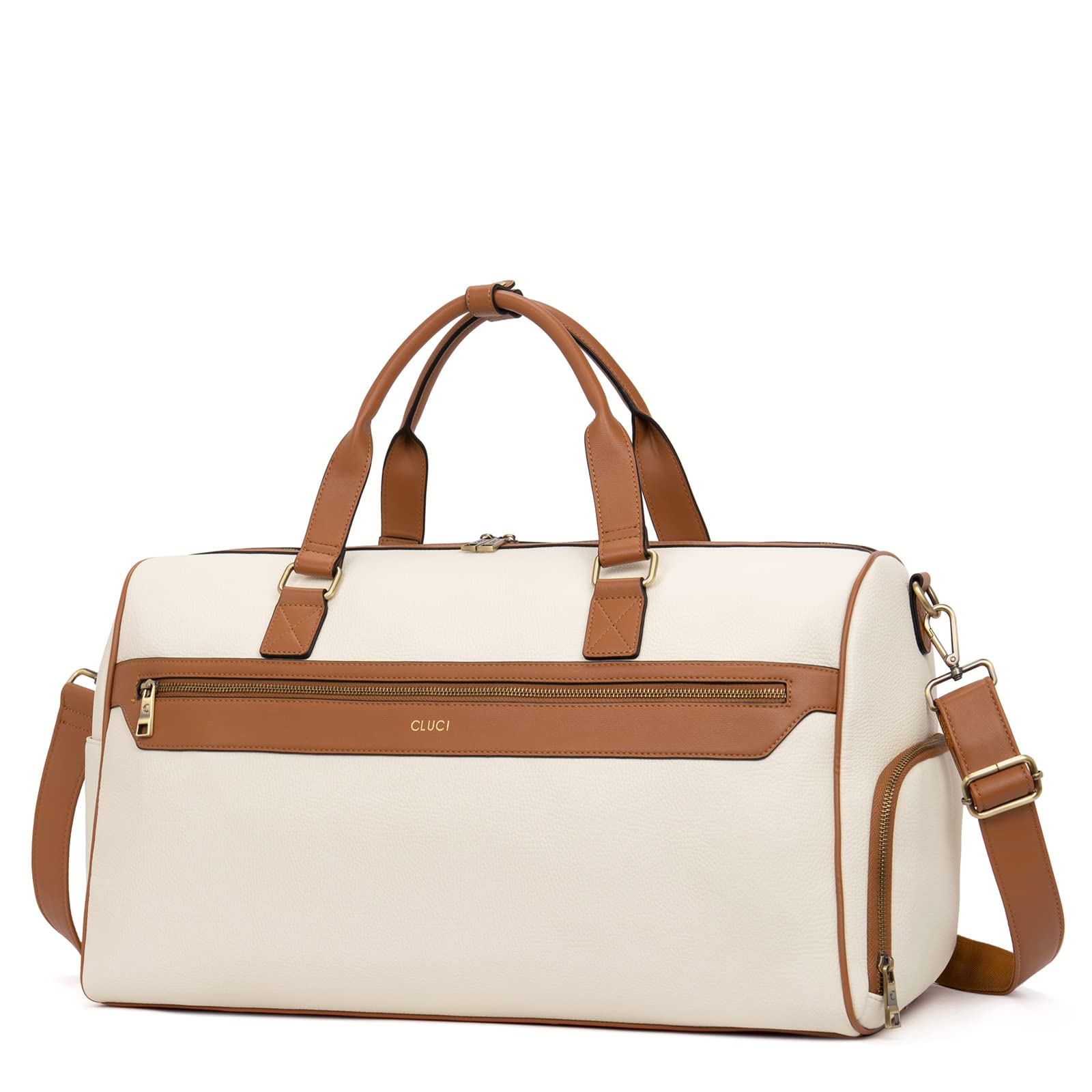 CLUCI Weekender Bags for Women Leather Duffle Bag for Travel Carry On ...