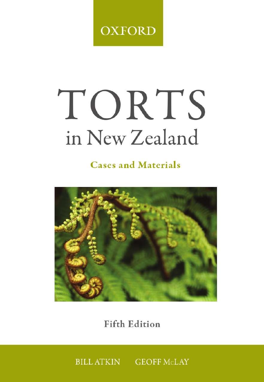 Amazon.co.jp: Torts in New Zealand: Cases and Materials : Atkin, Bill ...