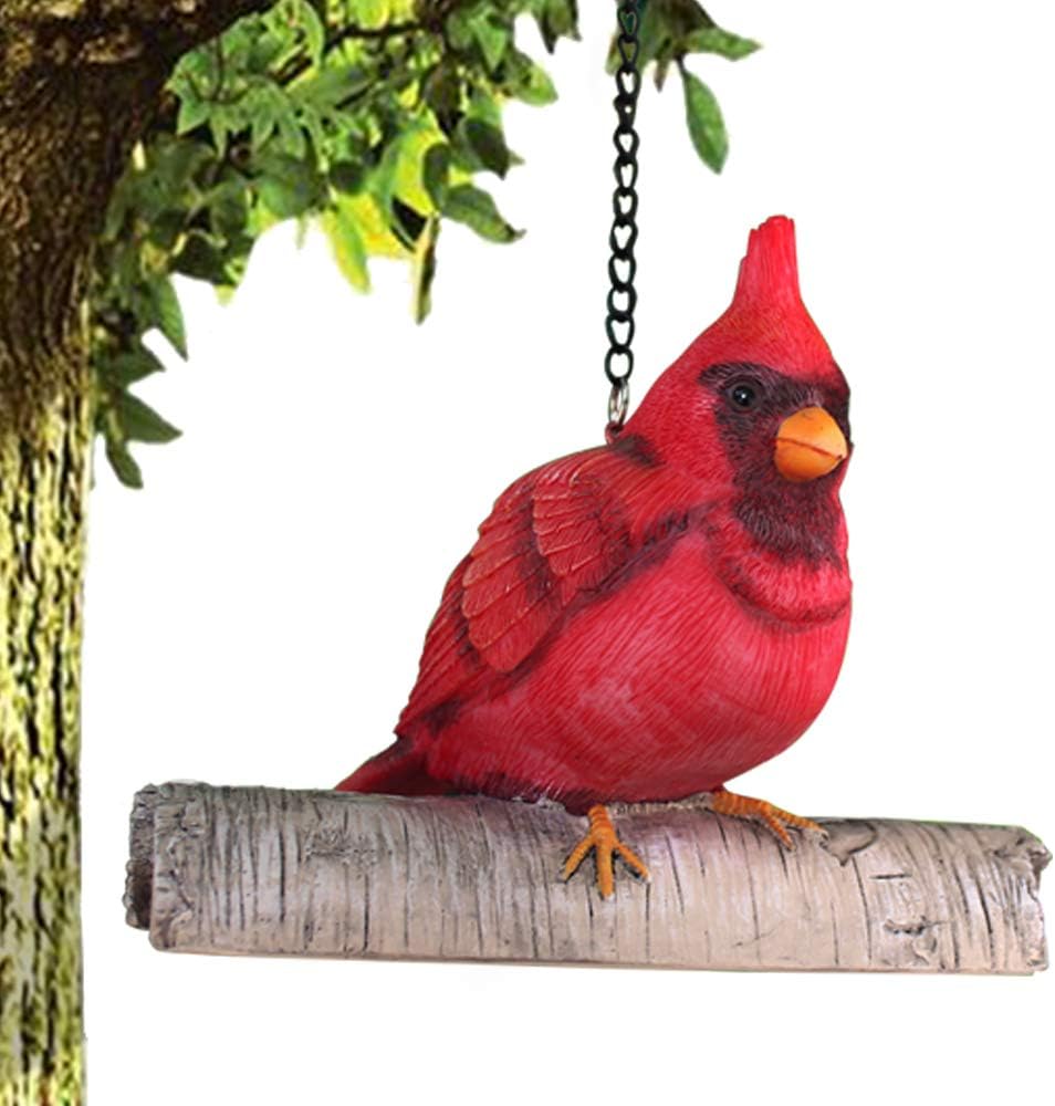 Amazon.com : Lathamsea Small Cardinal Bird Ornaments Tree Statue Decor ...
