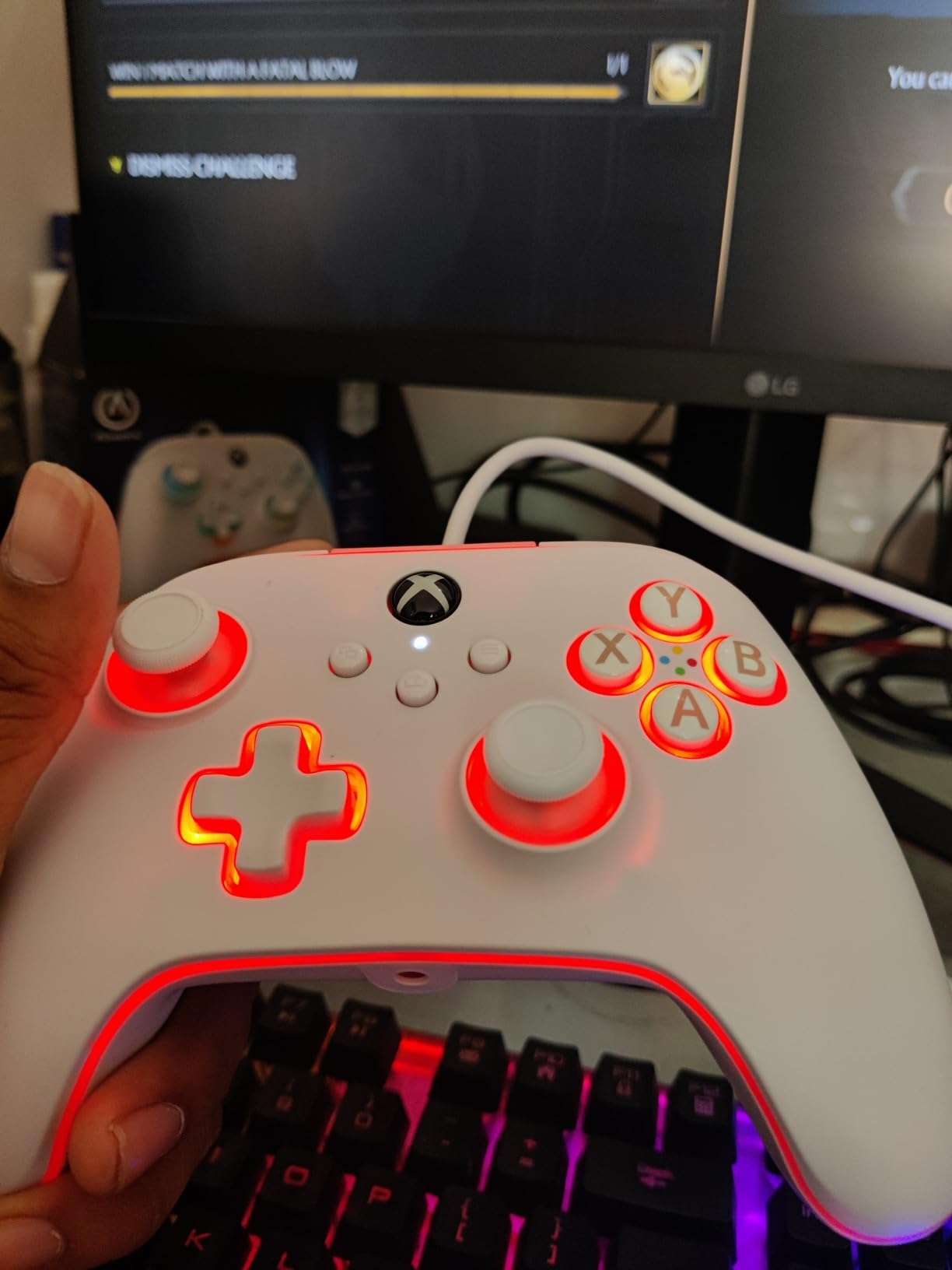PowerA Advantage Wired Gaming Controller with Lumectra + RGB LED Strip ...