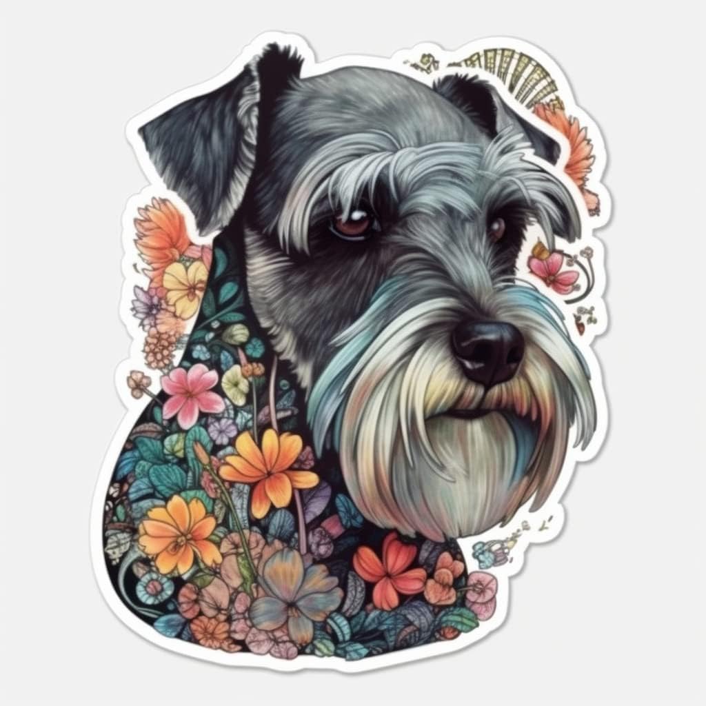 Amazon.com - Yoonek Graphics Miniature Schnauzer Dog Vinyl Decal ...