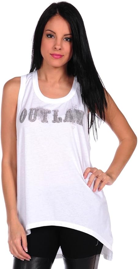 Chaser Womens Outlaw Deep Armhole Tank - White - Large at Amazon Women ...