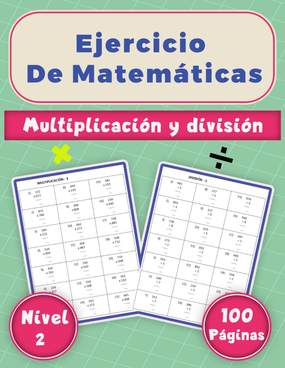 Ejercicio de matemáticas: Cuaderno de ejercicios de Multiplicación y ...