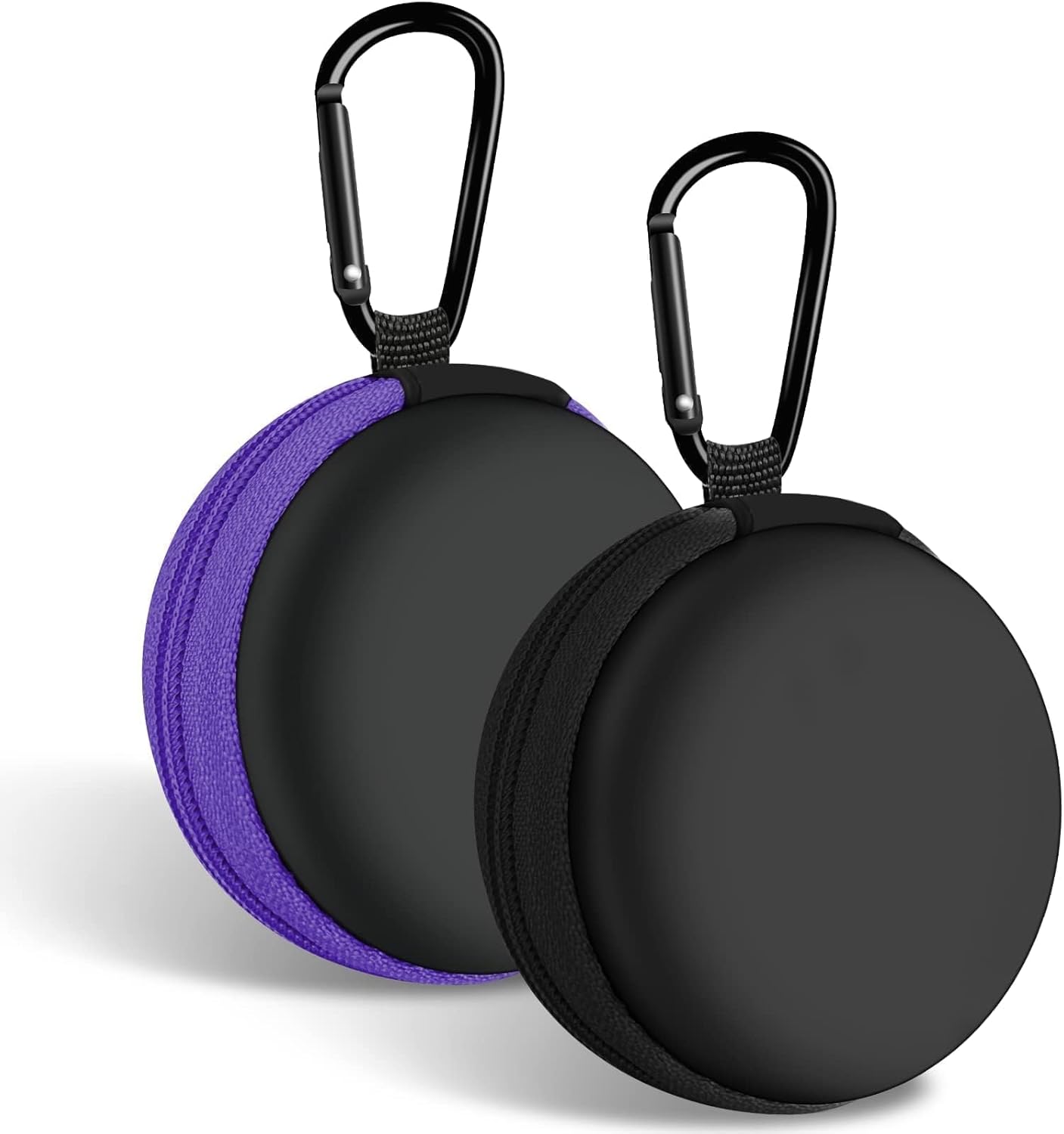Amazon.com: Woyinger 2Pack Round Earbud Case Portable EVA Carrying Case ...