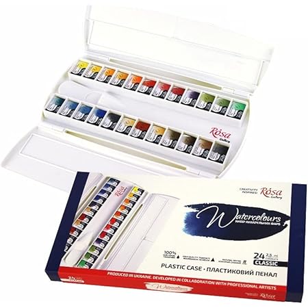 Amazon.com: ROSA Gallery Professional Watercolor Paint Set, Made in ...