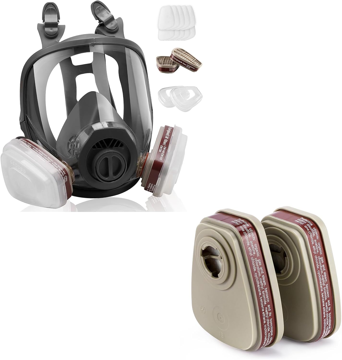 Amazon.com: Full Face Respirator Gas Mask - Gas Masks with 6001 ...