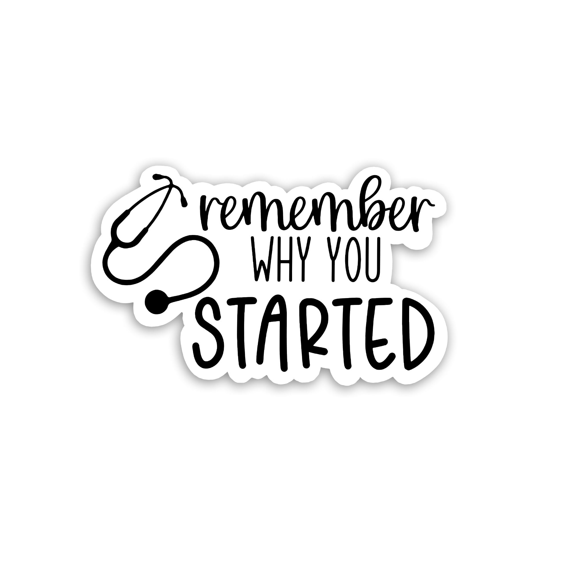 Amazon.com: STICKYAME (3pcs) Remember Why You Started Sticker, Water ...