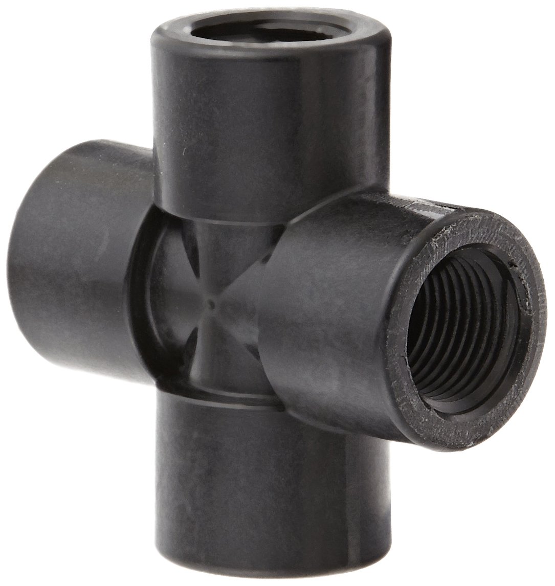 Banjo CR038 Polypropylene Pipe Fitting, Cross, Schedule 80, 3/8" NPT ...