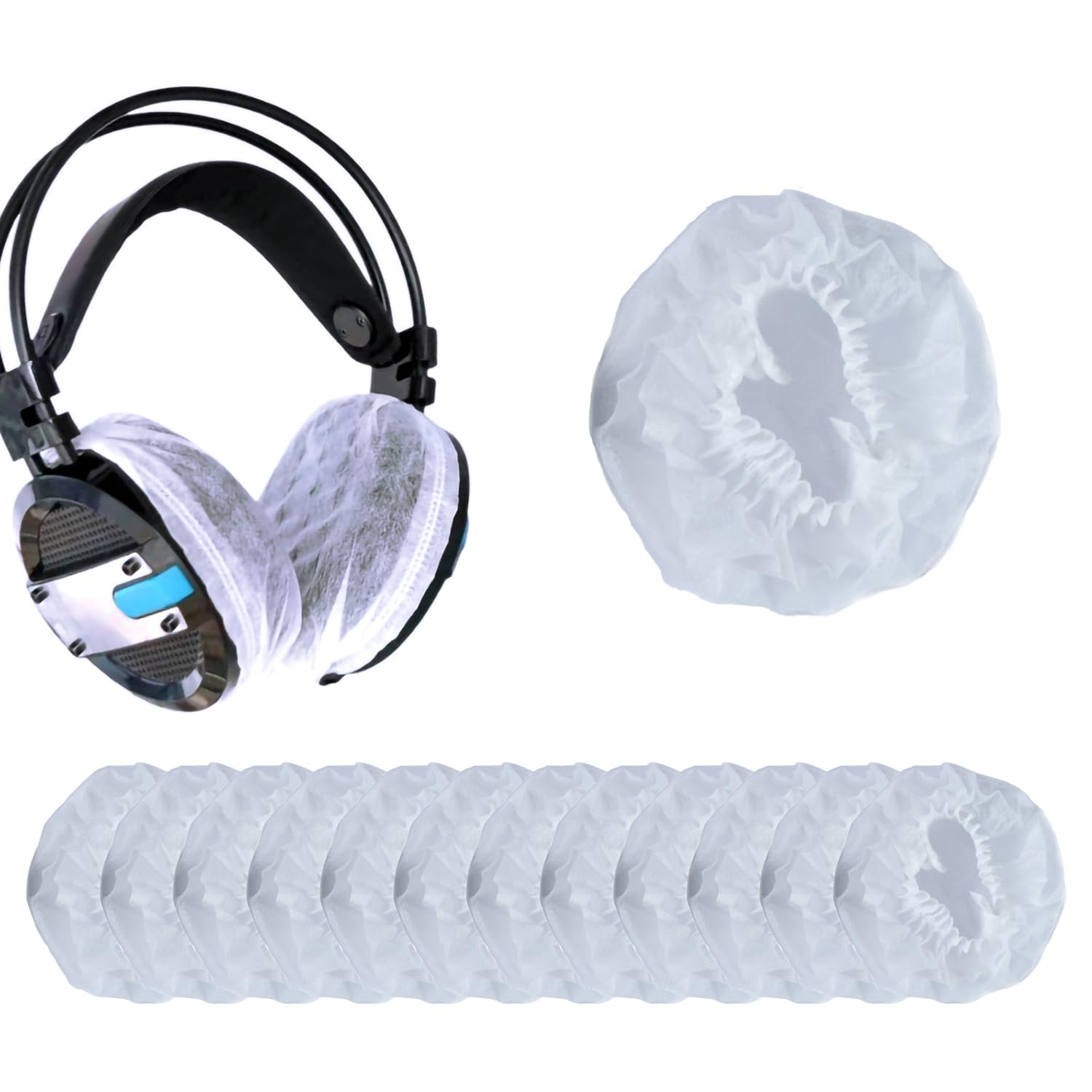 Amazon.com: ICSTM Headphone Covers, 100pcs Disposable Ear Covers Made ...